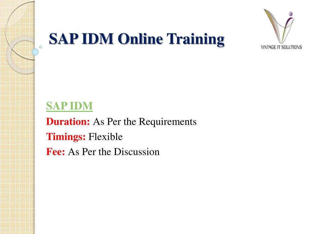 PPT - SAP IDM Course Content PPT PowerPoint Presentation, free download ...