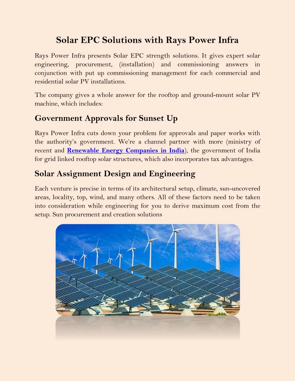 PPT - Solar EPC Solutions with Rays Power Infra PowerPoint Presentation - ID:7731357