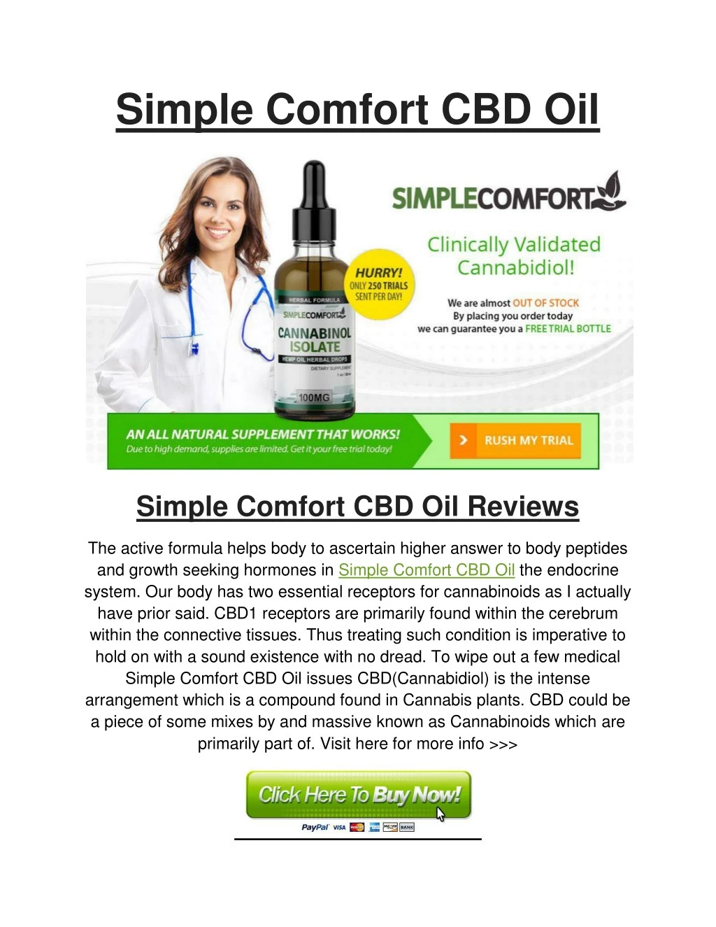 PPT - Simple Comfort CBD Oil Reviews PowerPoint Presentation, free ...