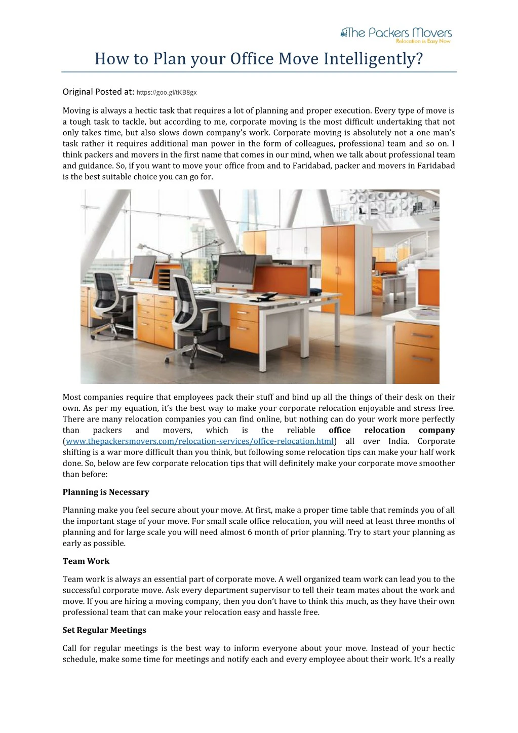 PPT - How to Plan your Office Move Intelligently? PowerPoint ...