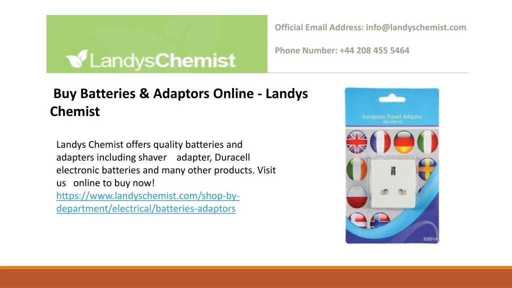 PPT - Buy Electrical Products Online at Landys Chemist UK PowerPoint Presentation - ID:7739911