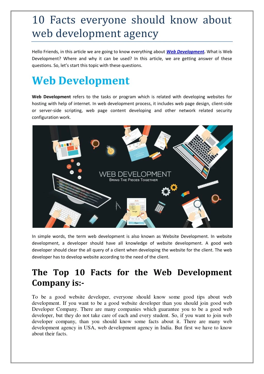 PPT - 10 Facts everyone should know about web development agency ...