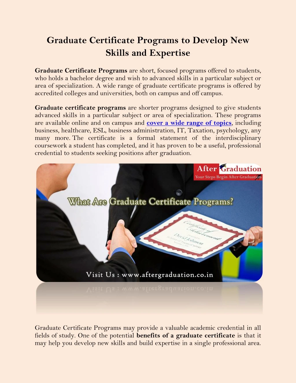 PPT - Graduate Certificate Programs to Develop New Skills and Expertise ...