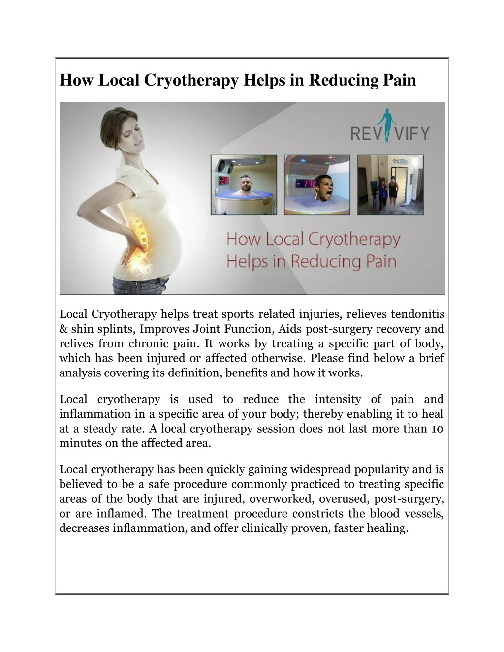 PPT - How Local Cryotherapy Helps in Reducing Pain PowerPoint ...
