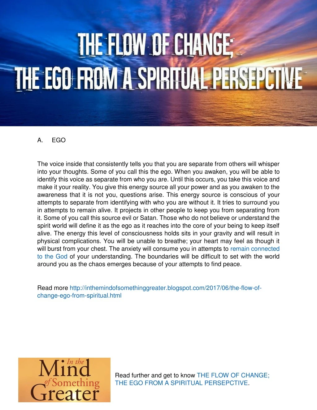PPT - The Flow of Change; The Ego from a Spiritual Persepctive ...