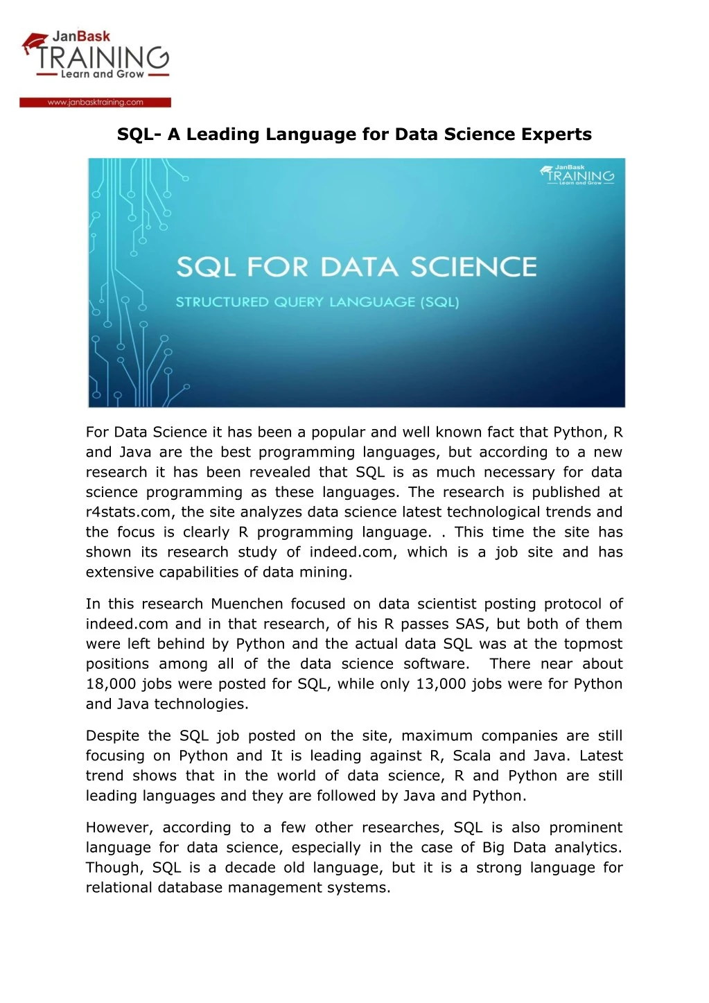 PPT - SQL- A Leading Language for Data Science Experts PowerPoint ...