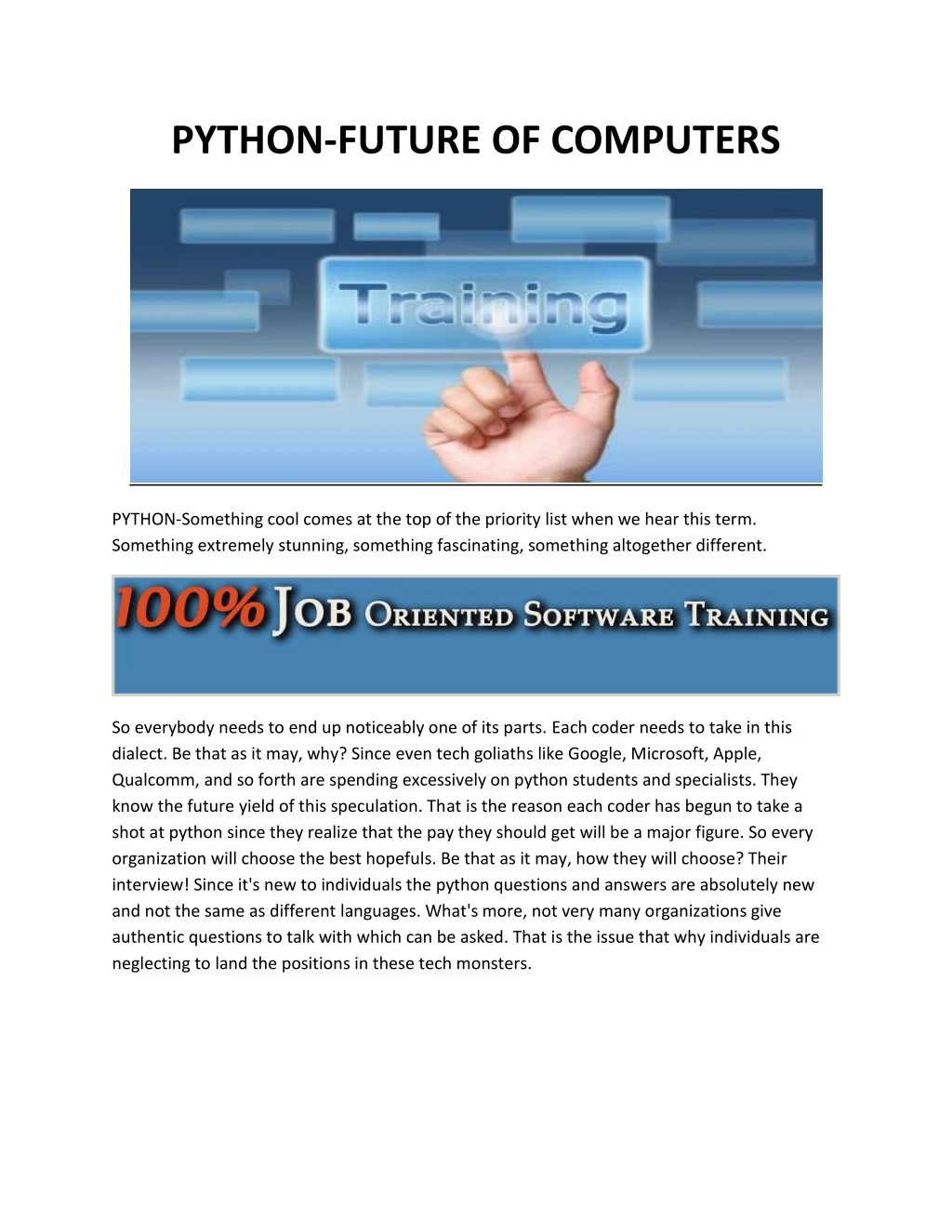 PPT - PYTHON-FUTURE OF COMPUTERS PowerPoint Presentation, free download ...