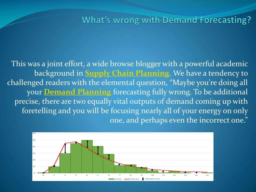 PPT - What’s wrong with Demand Forecasting? PowerPoint Presentation ...