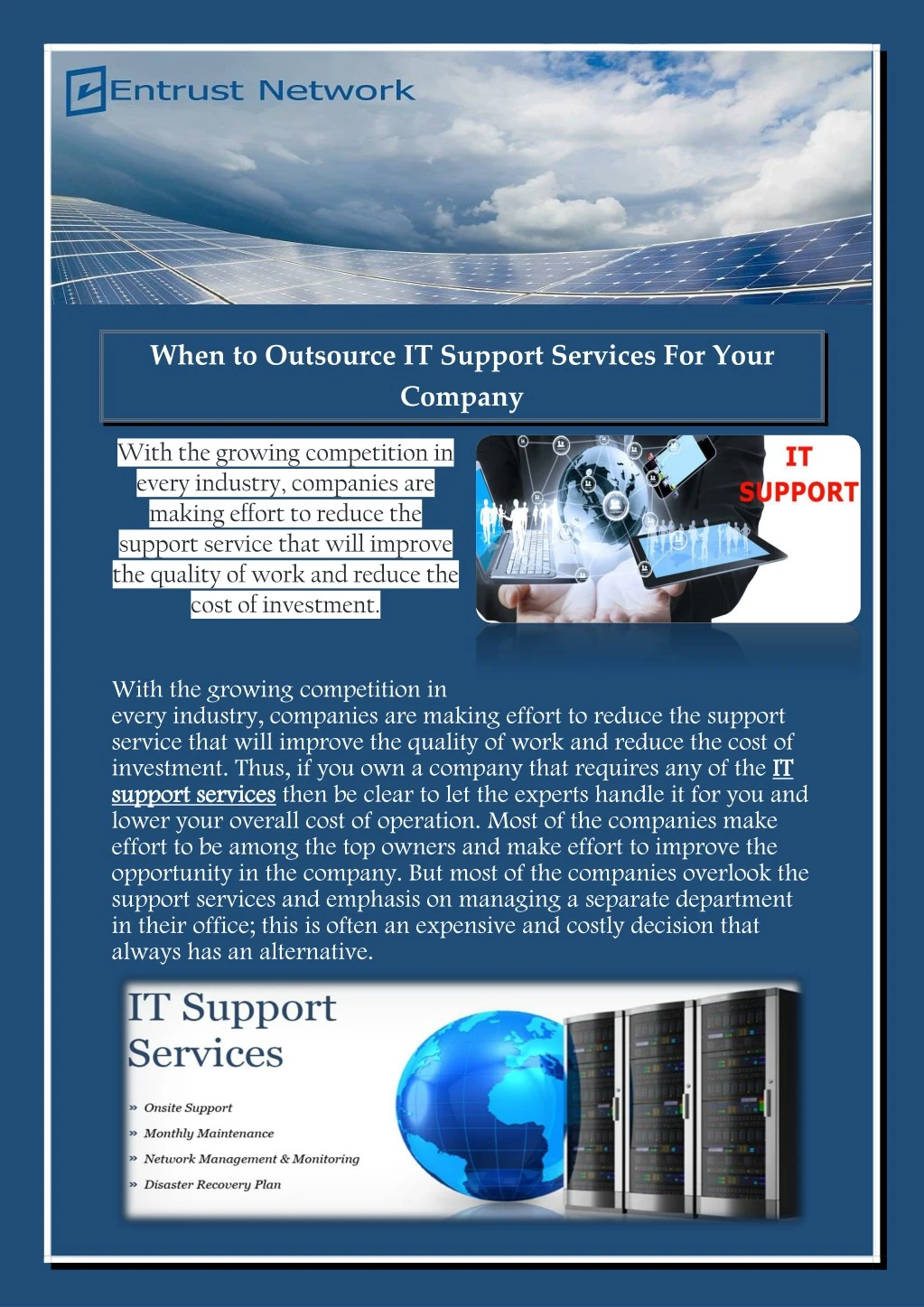 PPT - When to Outsource IT Support Services For Your Company PowerPoint ...