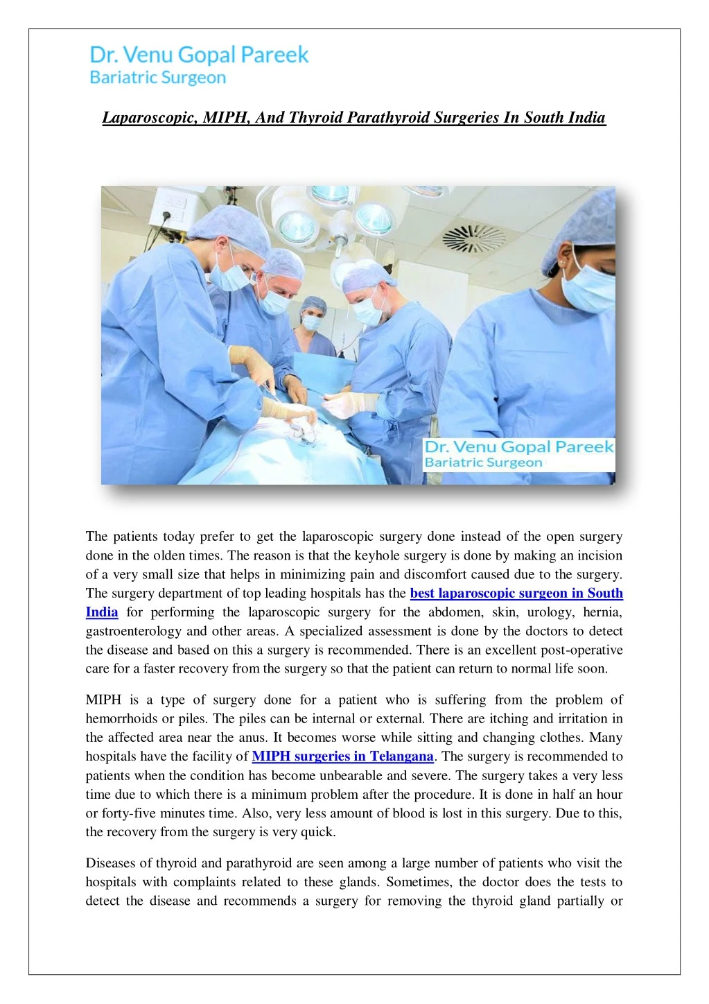 PPT - Bariatricsurgeonindia.in best laparoscopic surgeon in south india ...