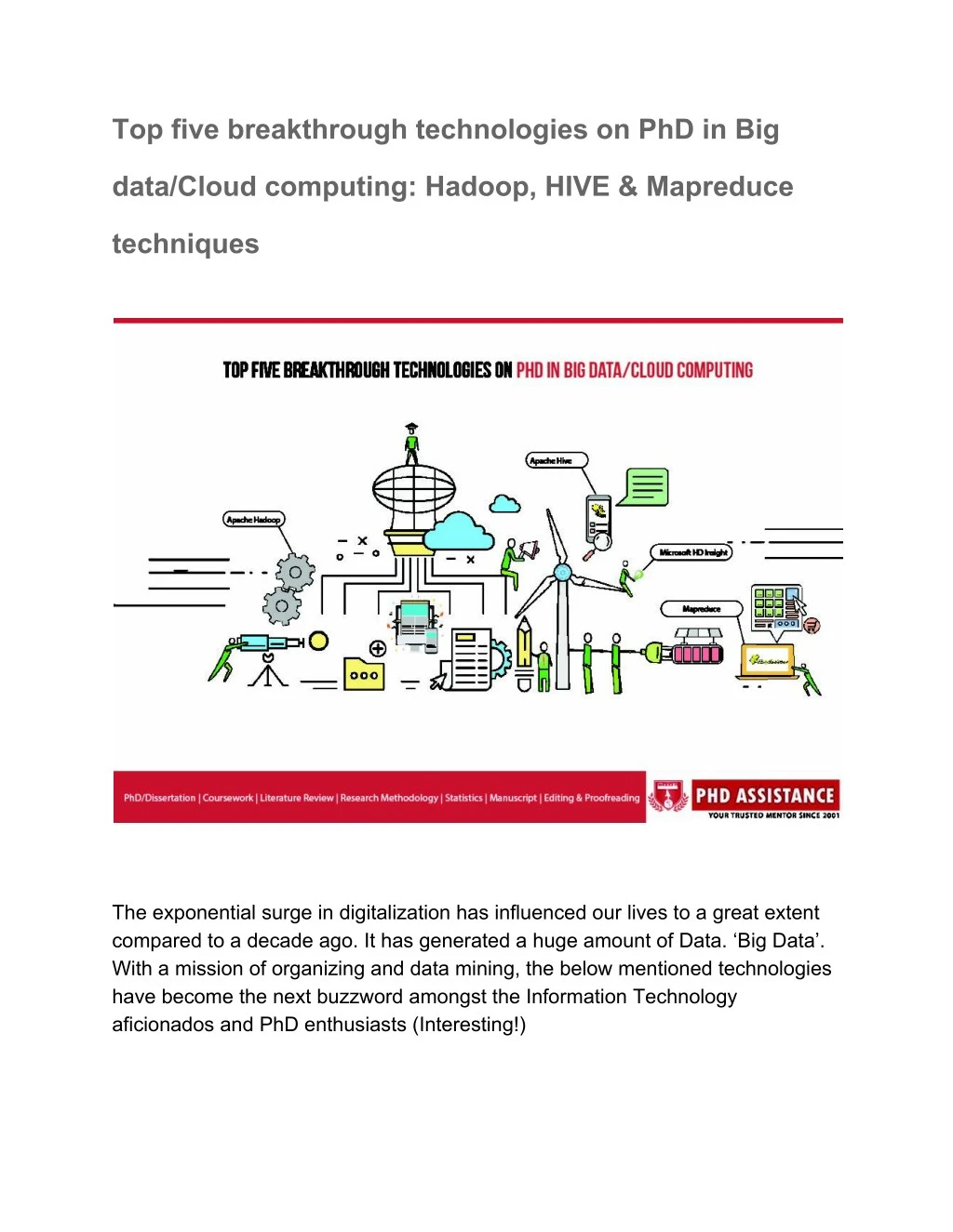 PPT - Top five breakthrough technologies on PhD in Big data/Cloud ...