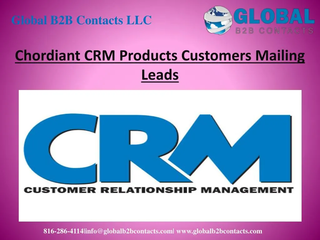 PPT - Chordiant CRM Product Customers Mailing Leads PowerPoint ...