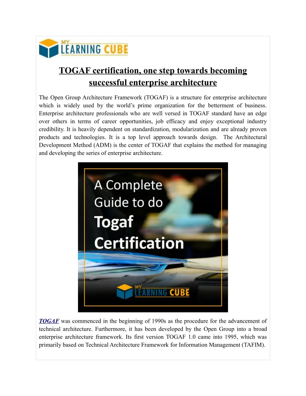 PPT - Online Togaf Training-MyLearningCube PowerPoint Presentation ...