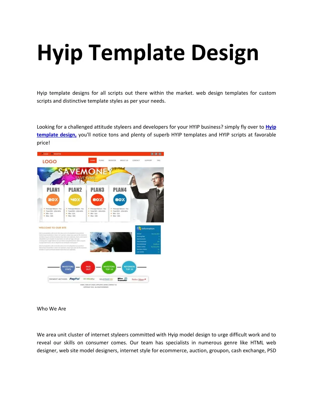 PPT - Hyip template design PowerPoint Presentation, free download - ID ...