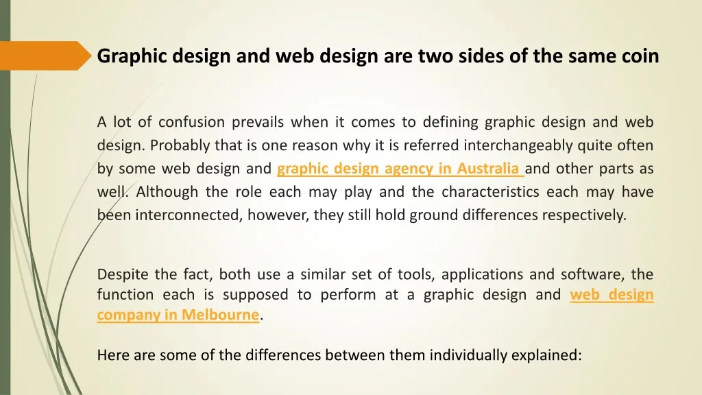 PPT - Graphic design and web design are two sides of the same coin ...