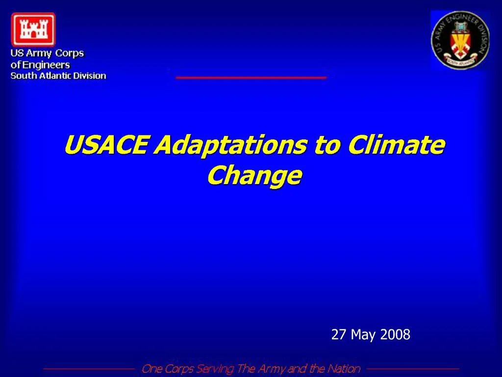 PPT - USACE Adaptations to Climate Change PowerPoint Presentation, free ...