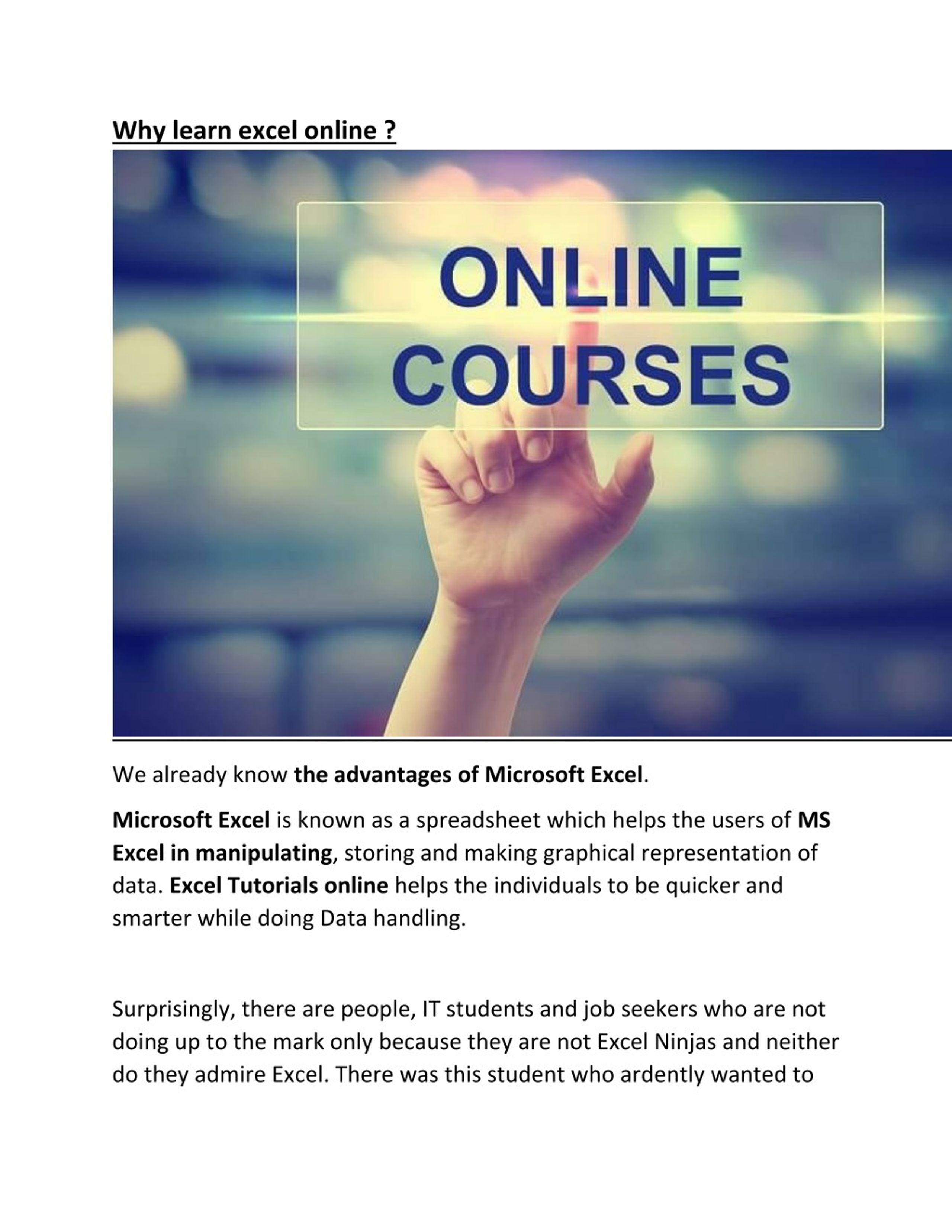 Best Place To Learn Excel Online Hereopec