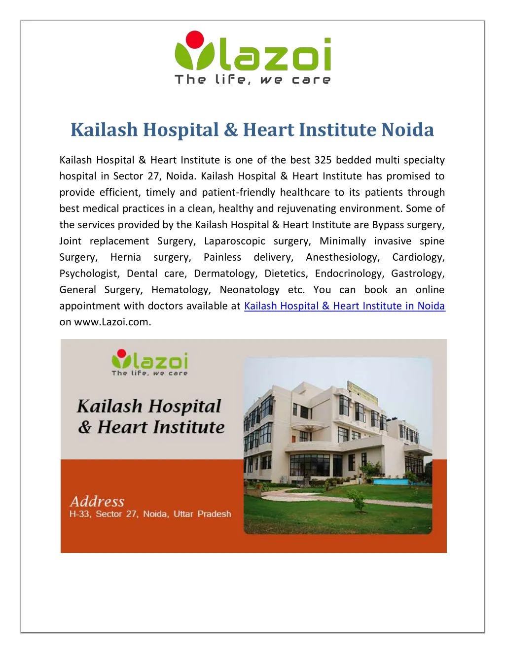 PPT - Kailash Hospital & Heart Institute Noida PowerPoint Presentation ... PPT - Kailash Hospital & Heart Institute Noida PowerPoint Presentation ...