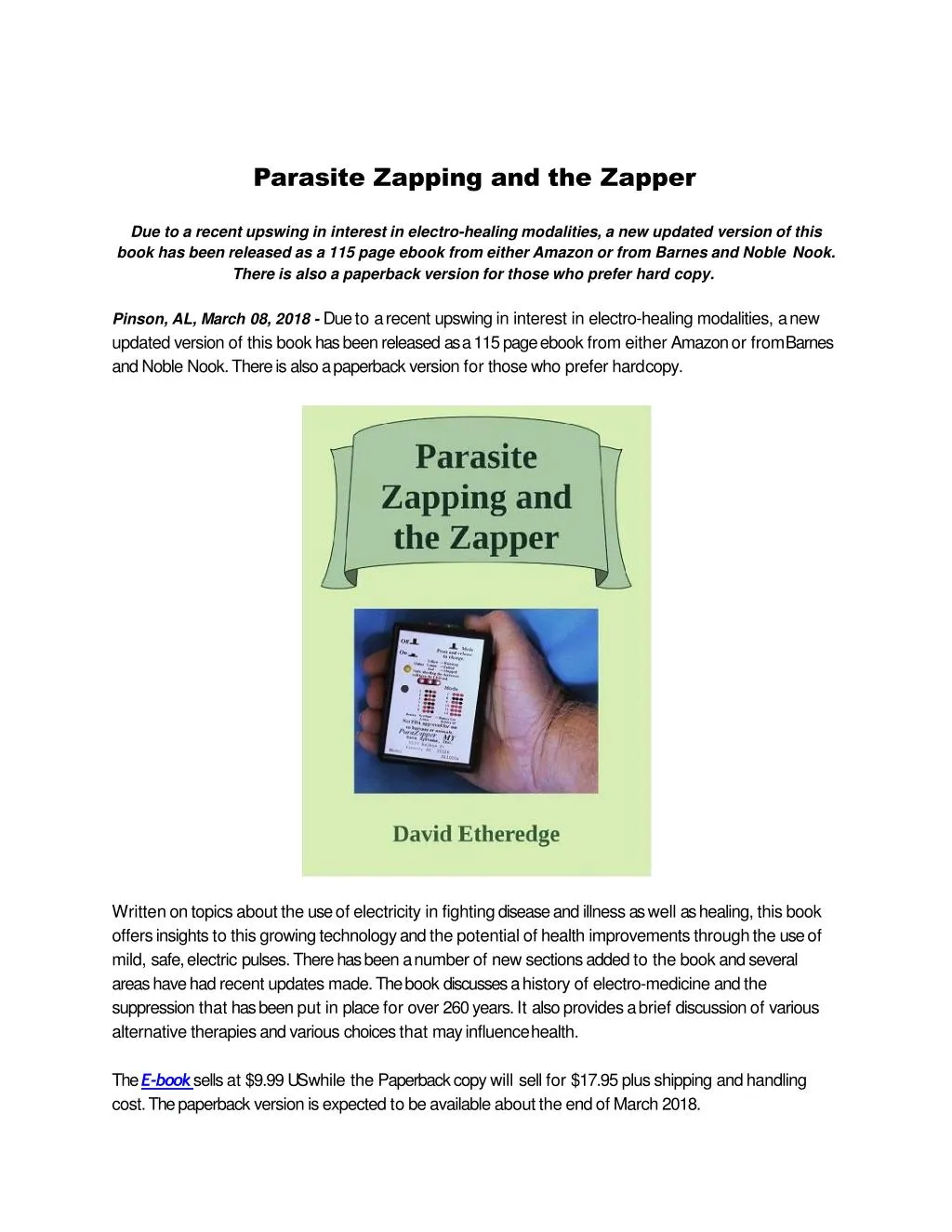 PPT - Parasite Zapping and the Zapper PowerPoint Presentation, free ...