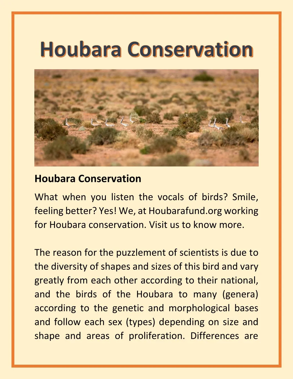 PPT - Houbara Conservation PowerPoint Presentation, free download - ID ...