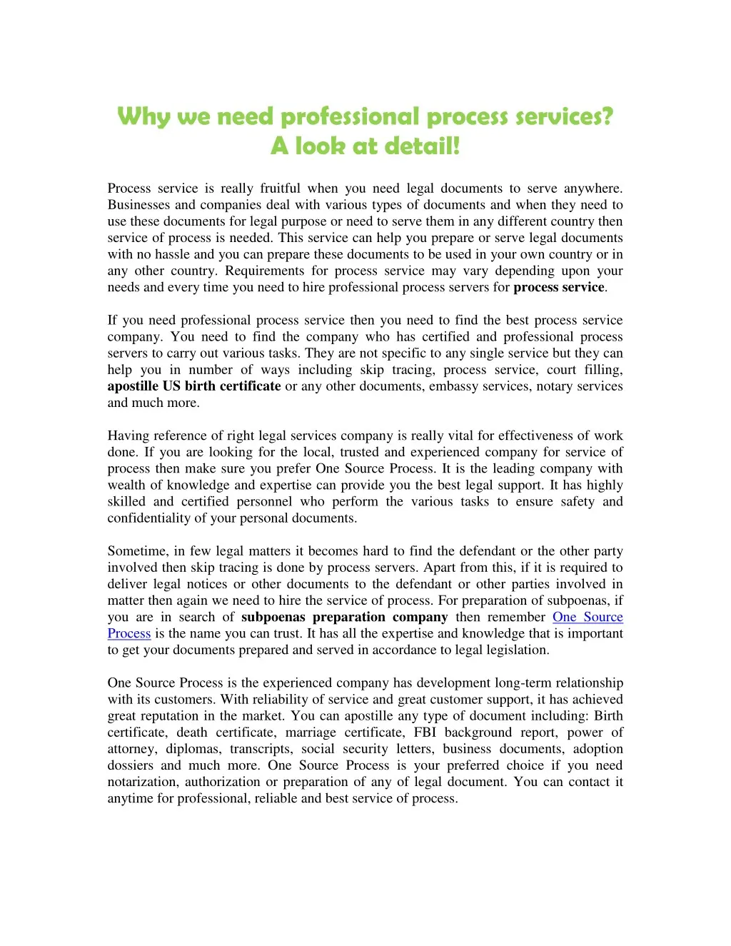 PPT - Why we need professional process services? A look at detail ...