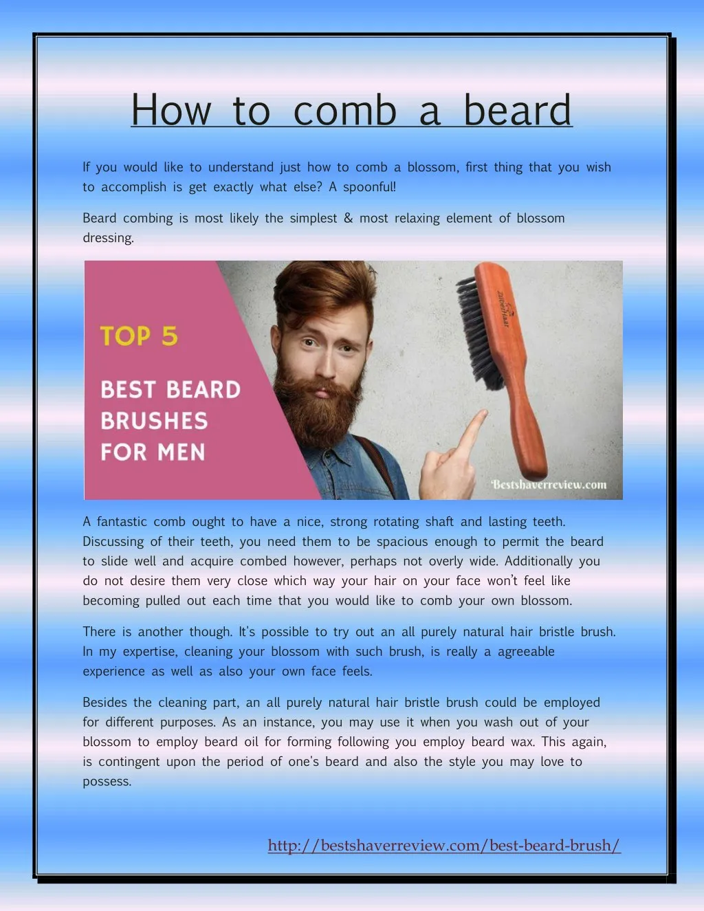 PPT - How to comb a beard PowerPoint Presentation, free download - ID ...