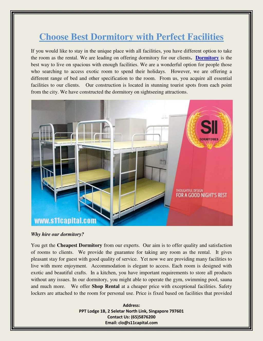 PPT - Choose Best Dormitory with Perfect Facilities PowerPoint ...