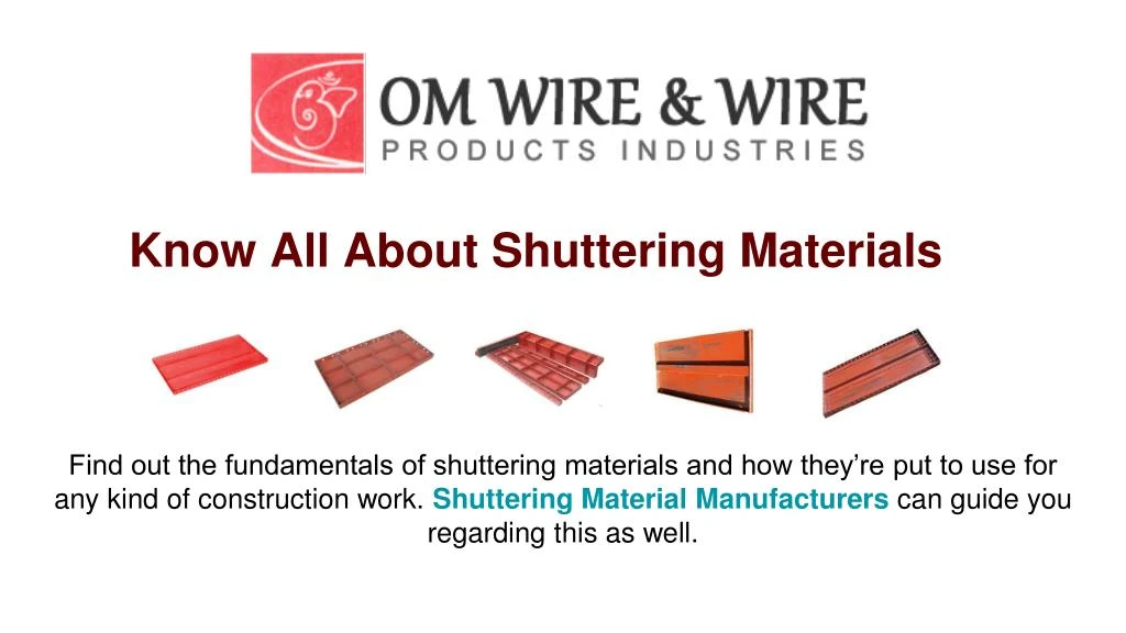 PPT - Things you need to know about shuttering materials PowerPoint ...