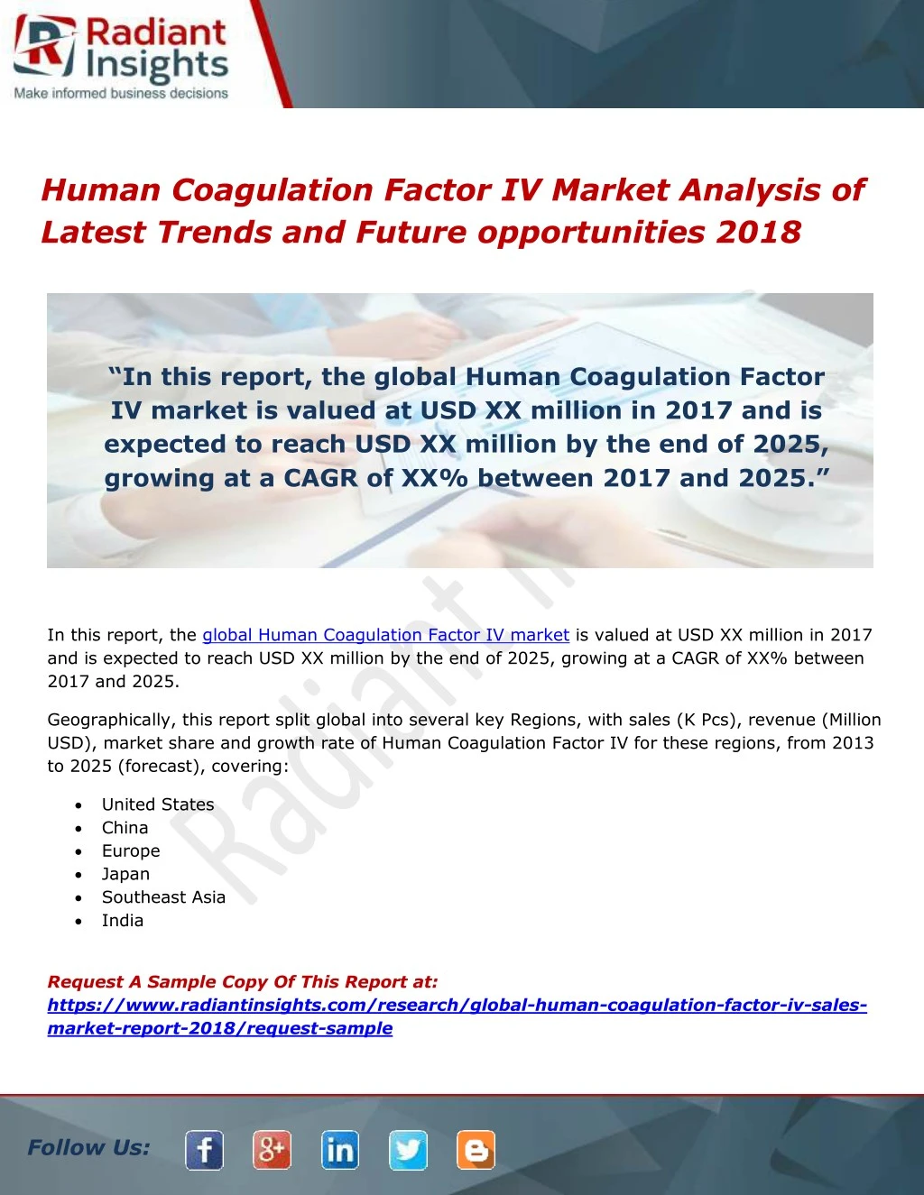 PPT - Human Coagulation Factor IV Market Analysis of Latest Trends and ...