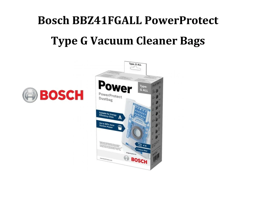 PPT - Bosch BBZ41FGALL PowerProtect Type G Vacuum Cleaner Dust Bags ...