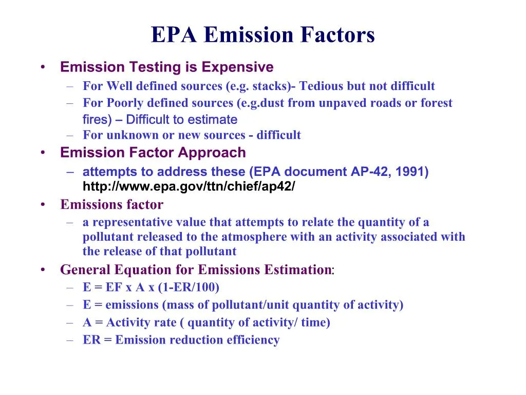 PPT - EPA Emission Factors PowerPoint Presentation, free download - ID ...
