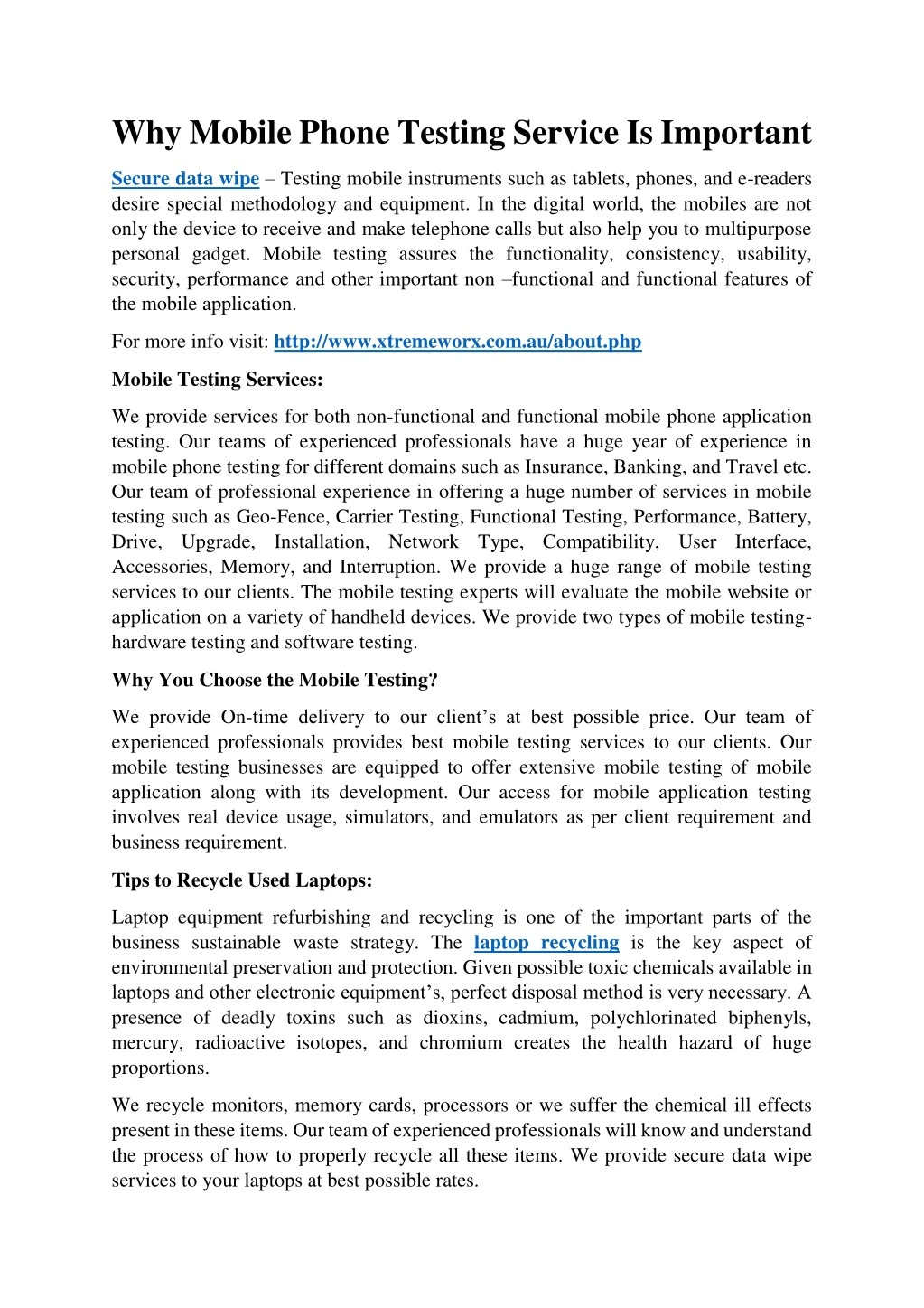 PPT - Why Mobile Phone Testing Service Is Important PowerPoint ...