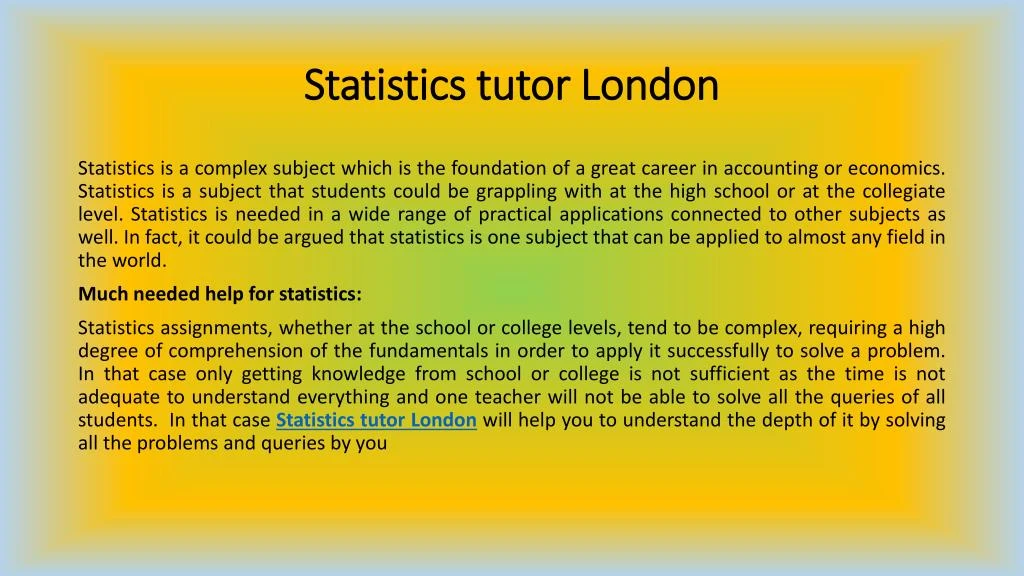 PPT - Reliable Help For Statistics Homework PowerPoint Presentation ...
