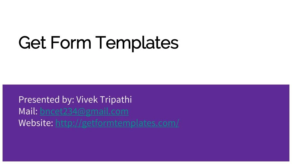 PPT - Get form Templates PowerPoint Presentation, free download - ID ...