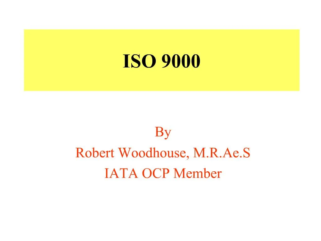 PPT - ISO 9000 PowerPoint Presentation, free download - ID:783937
