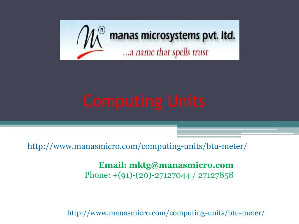 PPT - BTU meter | Manas Microsystems Pvt. Ltd. PowerPoint Presentation ...