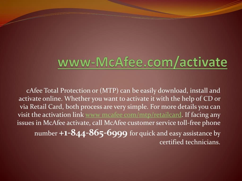 PPT - mcafee.com/activate | Setup & Activate | Redeem McAfee Key ...