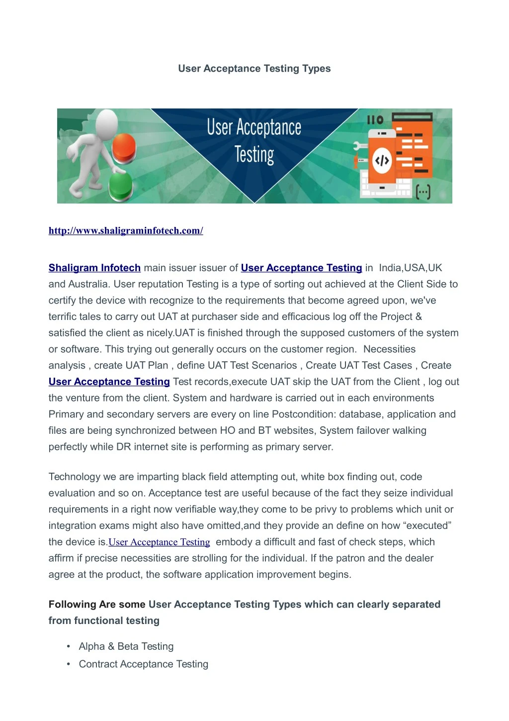 PPT - User Acceptance Testing Types PowerPoint Presentation, free ...