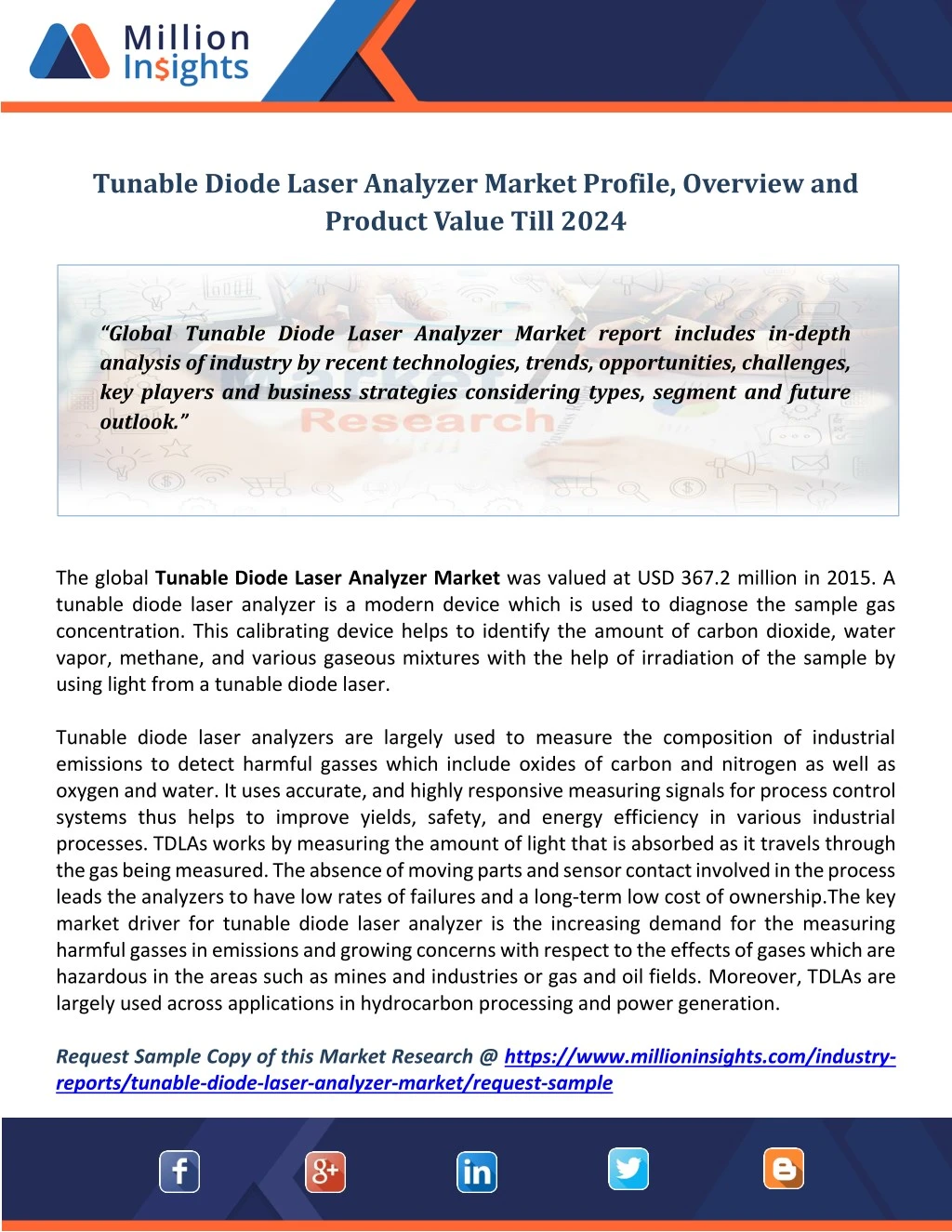 PPT - Tunable Diode Laser Analyzer Market Profile, Overview and Product ...