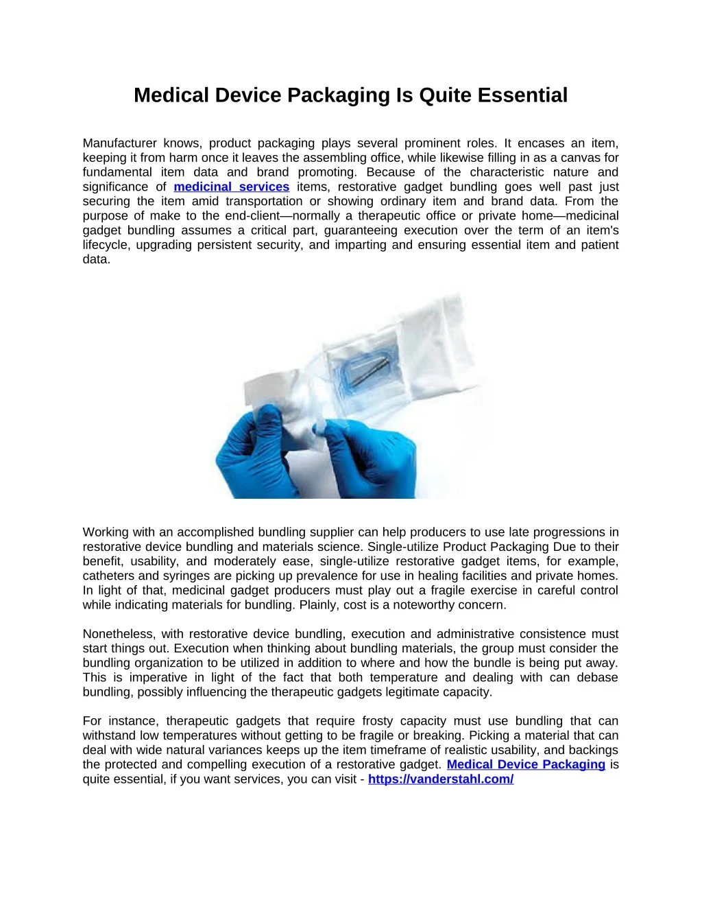 PPT - Medical Device Packaging Is Quite Essential PowerPoint ...