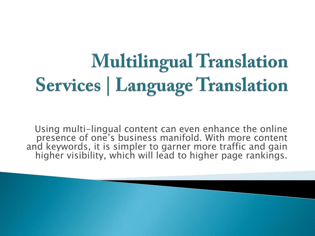 PPT - Multilingual Translation Services | Language Translation ...