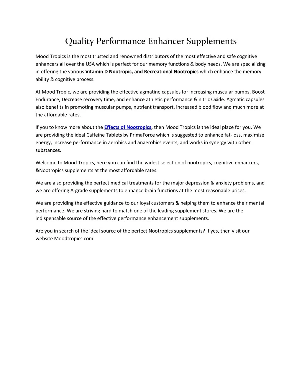 PPT - Quality Performance Enhancer Supplements PowerPoint Presentation ...