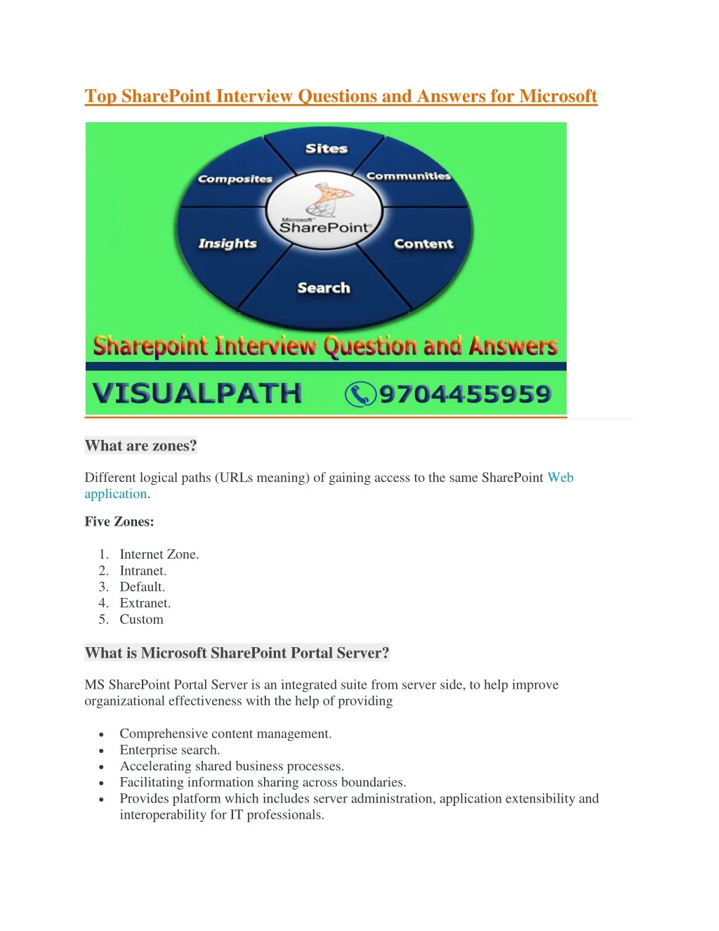 PPT - Sharepoint Interview Question and Answers For Microsoft PowerPoint Presentation - ID:7851304