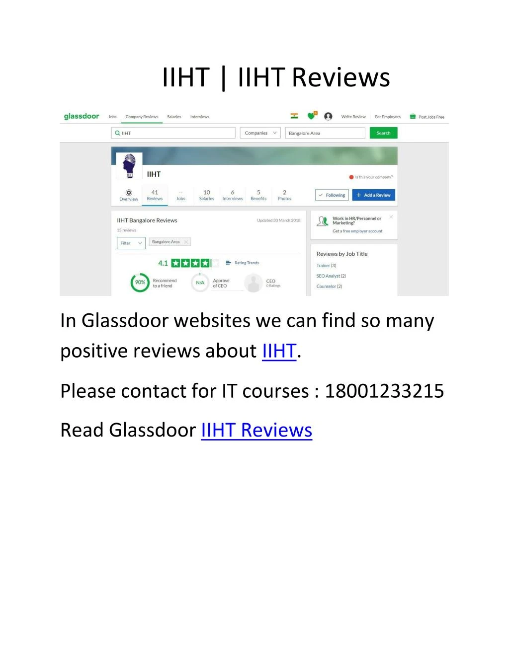 PPT - IIHT Reviews | IIHT PowerPoint Presentation, free download - ID ...