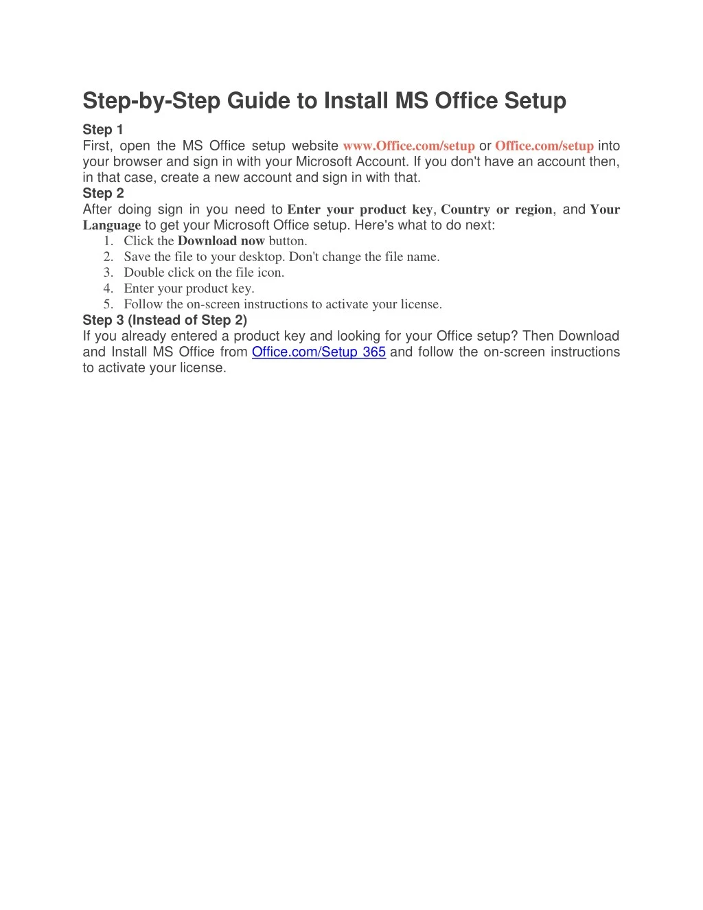 PPT - Guide to Install MS Office Setup PowerPoint Presentation, free ...