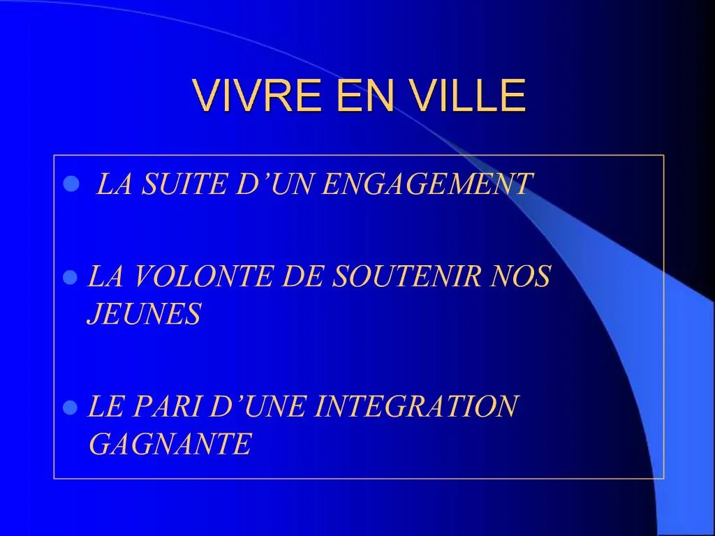 PPT - VIVRE EN VILLE PowerPoint Presentation, free download - ID:785864