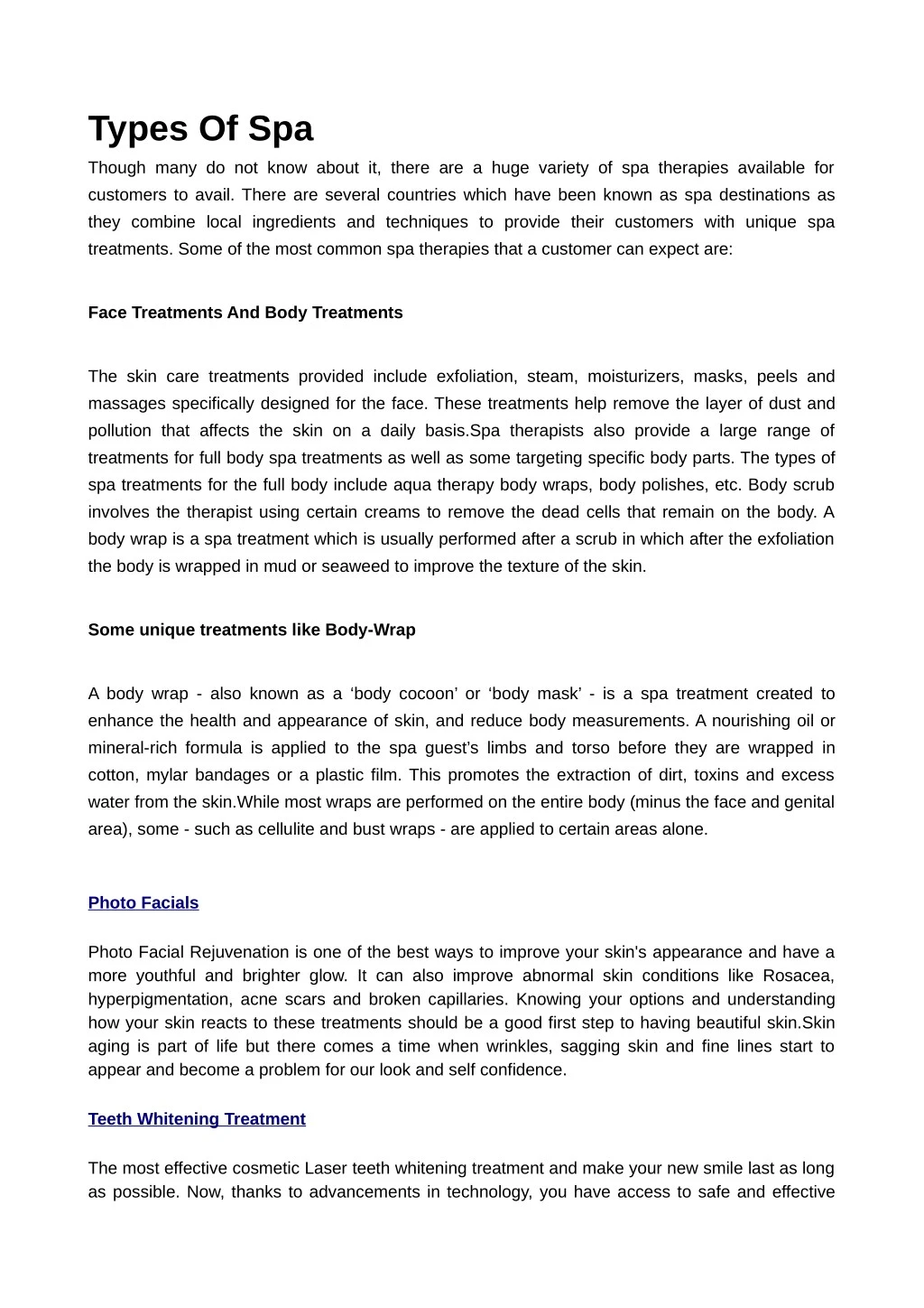 PPT - Types Of Spa PowerPoint Presentation, free download - ID:7859119
