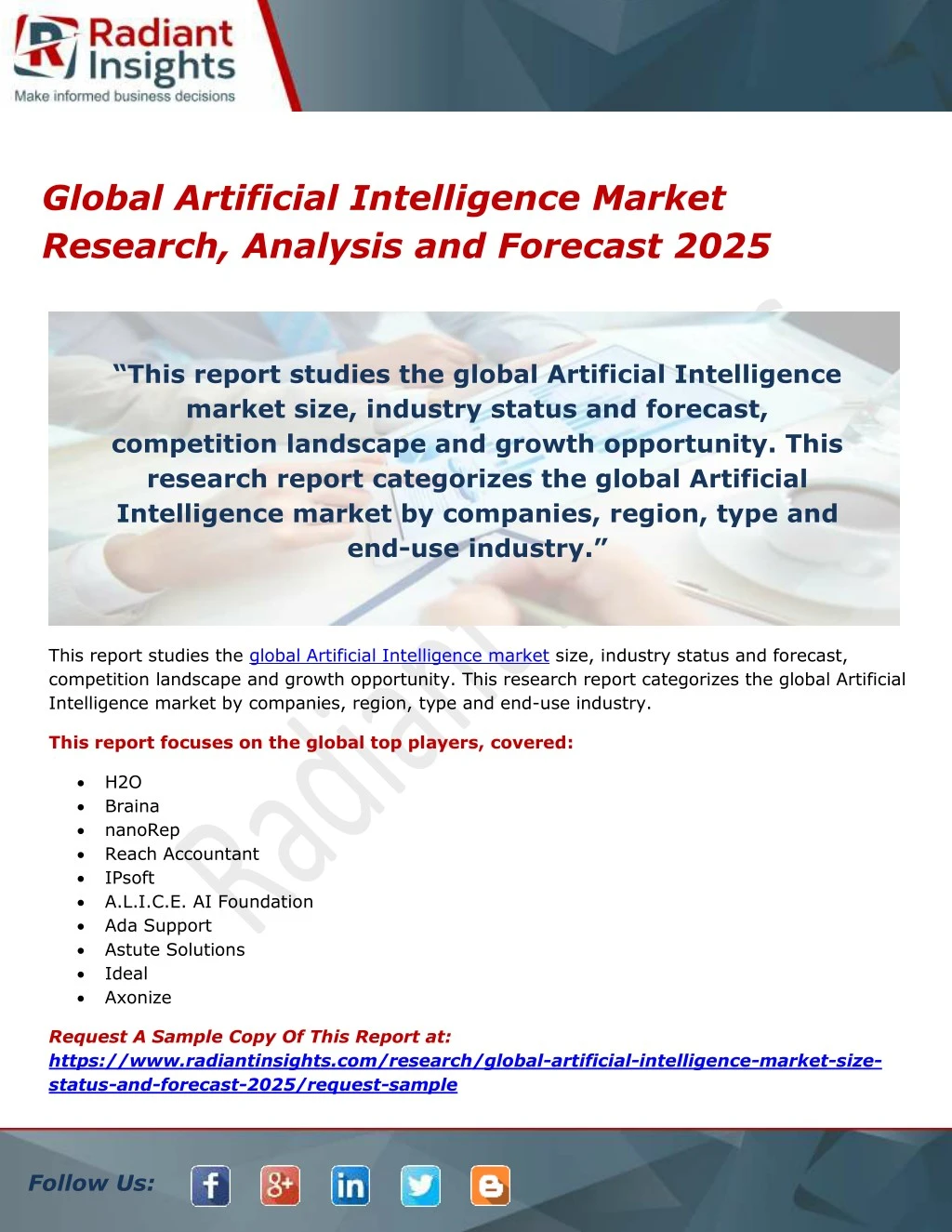 PPT - Global artificial intelligence market research, analysis and ...