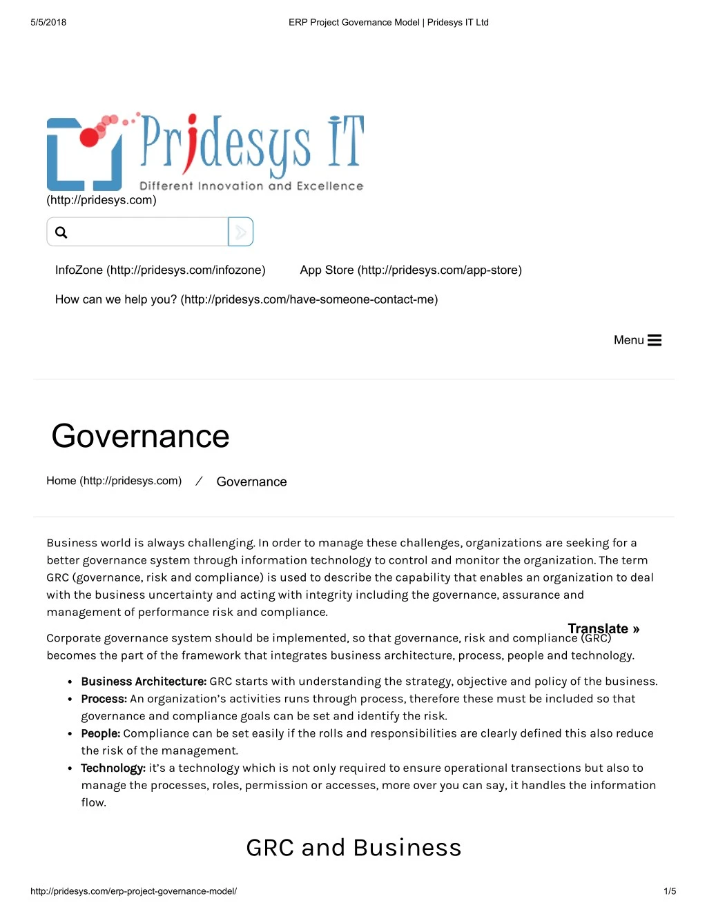 PPT - ERP Project Governance Model | Pridesys IT Ltd PowerPoint ...