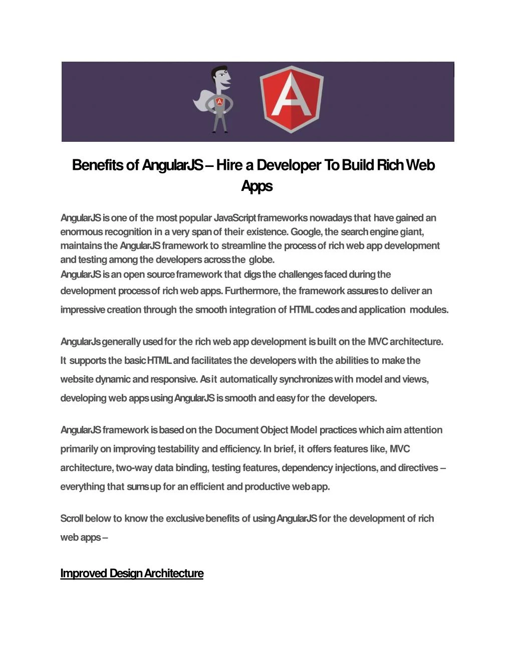 PPT - Benefits of AngularJS â€“ Hire a Developer To Build Rich Web Apps PowerPoint Presentation ...